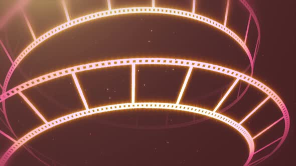 Pink Film Reel Rotation, Motion Graphics | VideoHive