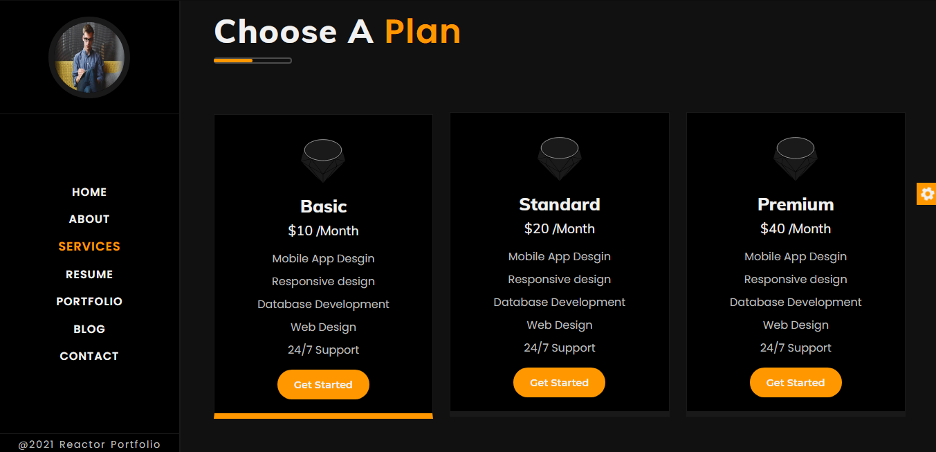 Reactor - React Personal Portfolio Template + React Hooks by Sparks_themes
