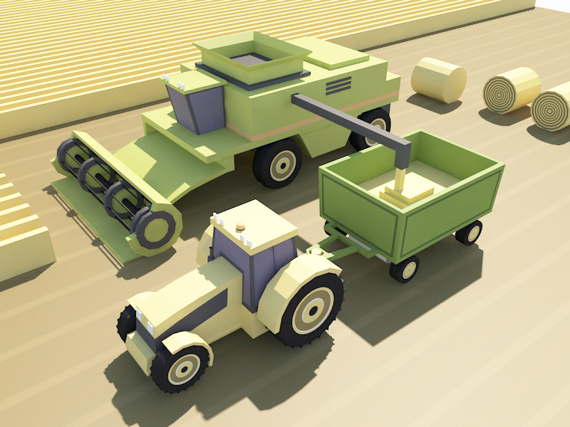 Farm low poly 3d model by TurboCG | 3DOcean