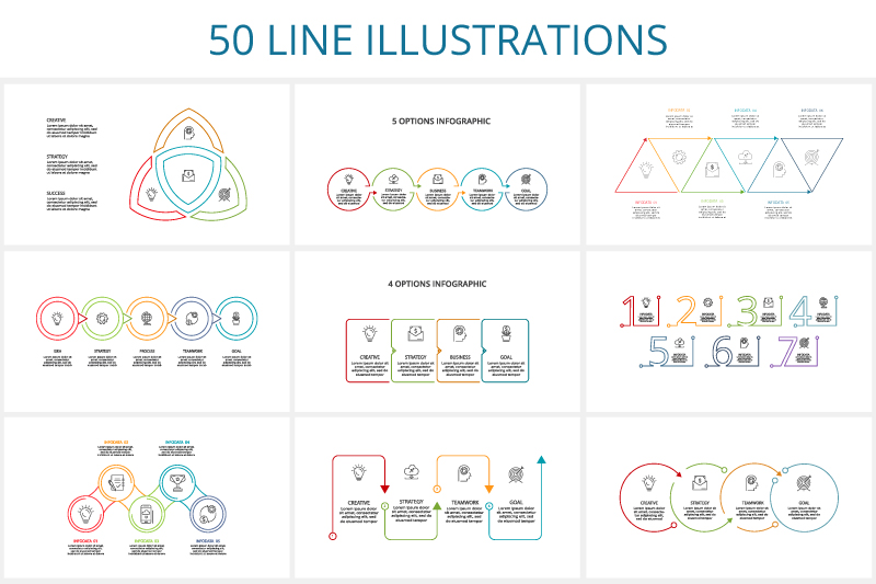 Line Animated Infographics by Nizhnik | GraphicRiver