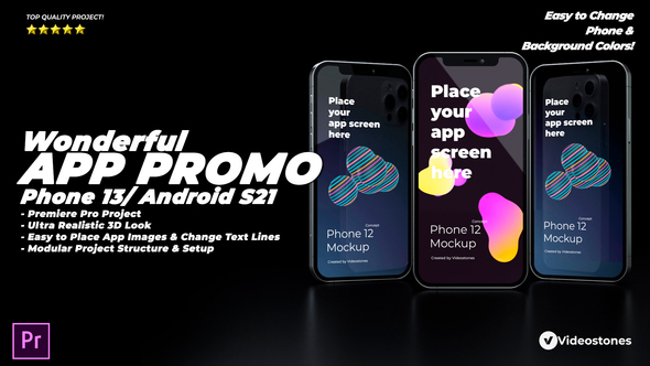 Wonderful App Promo - App Demonstration Video - 3d Mobile Mockup Kit ...