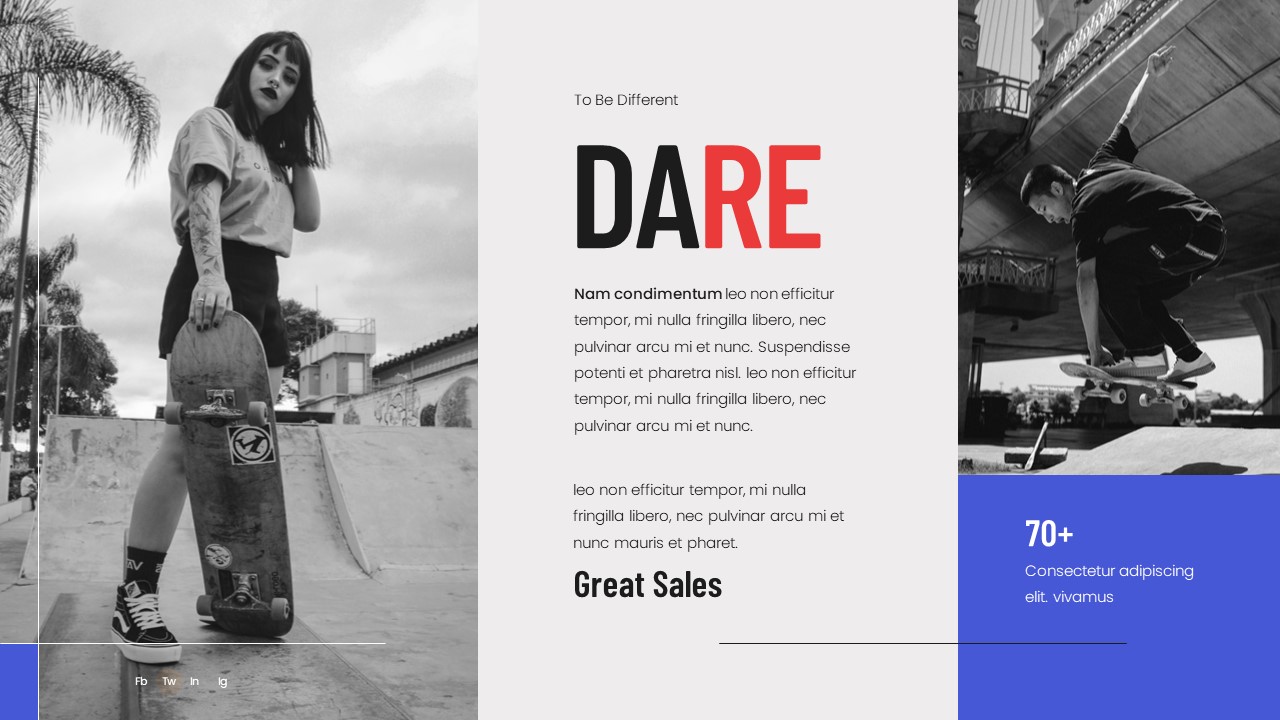 RAGE - Sport Wear Promotion Google Slide Template, Presentation Templates