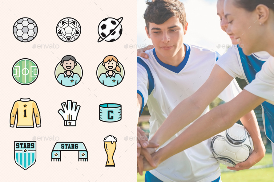 Soccer / Football Filled Icons - Volume 02, Icons | GraphicRiver