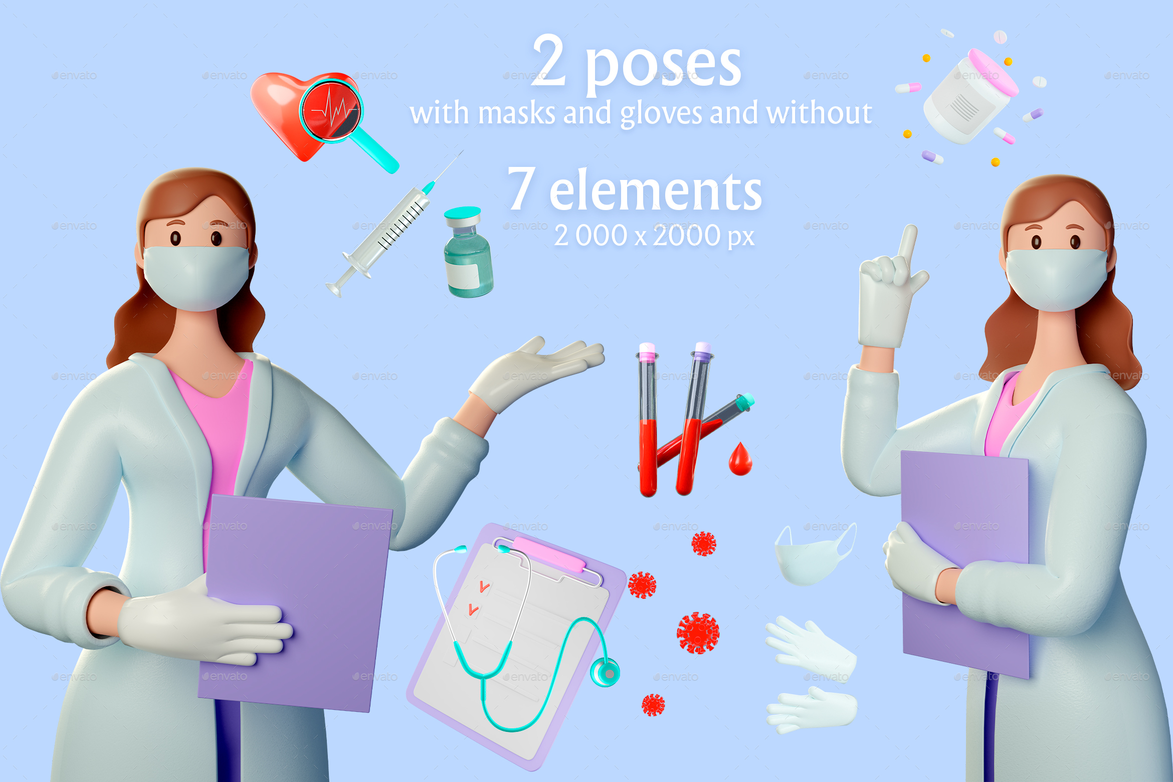 3D Doctor woman, Graphics | GraphicRiver