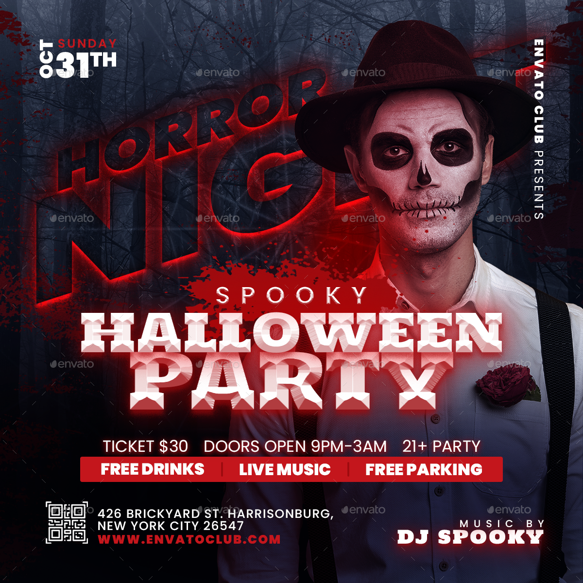 Halloween Flyer | Horror Night, Print Templates | GraphicRiver
