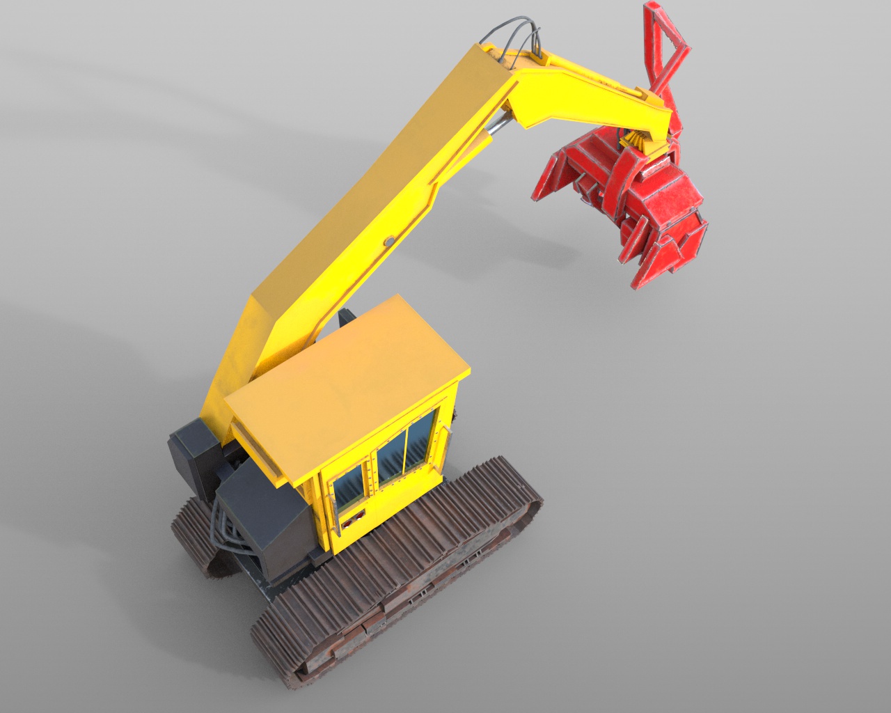 Komatsu feller buncher 3d model by TurboCG | 3DOcean