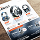 Headset Catalog Product Flyer, Print Templates | GraphicRiver