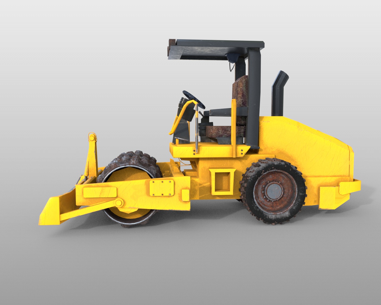 Vibratory soil compactor 3d model by TurboCG | 3DOcean