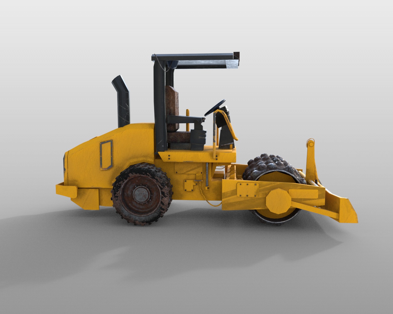 Vibratory soil compactor 3d model by TurboCG | 3DOcean