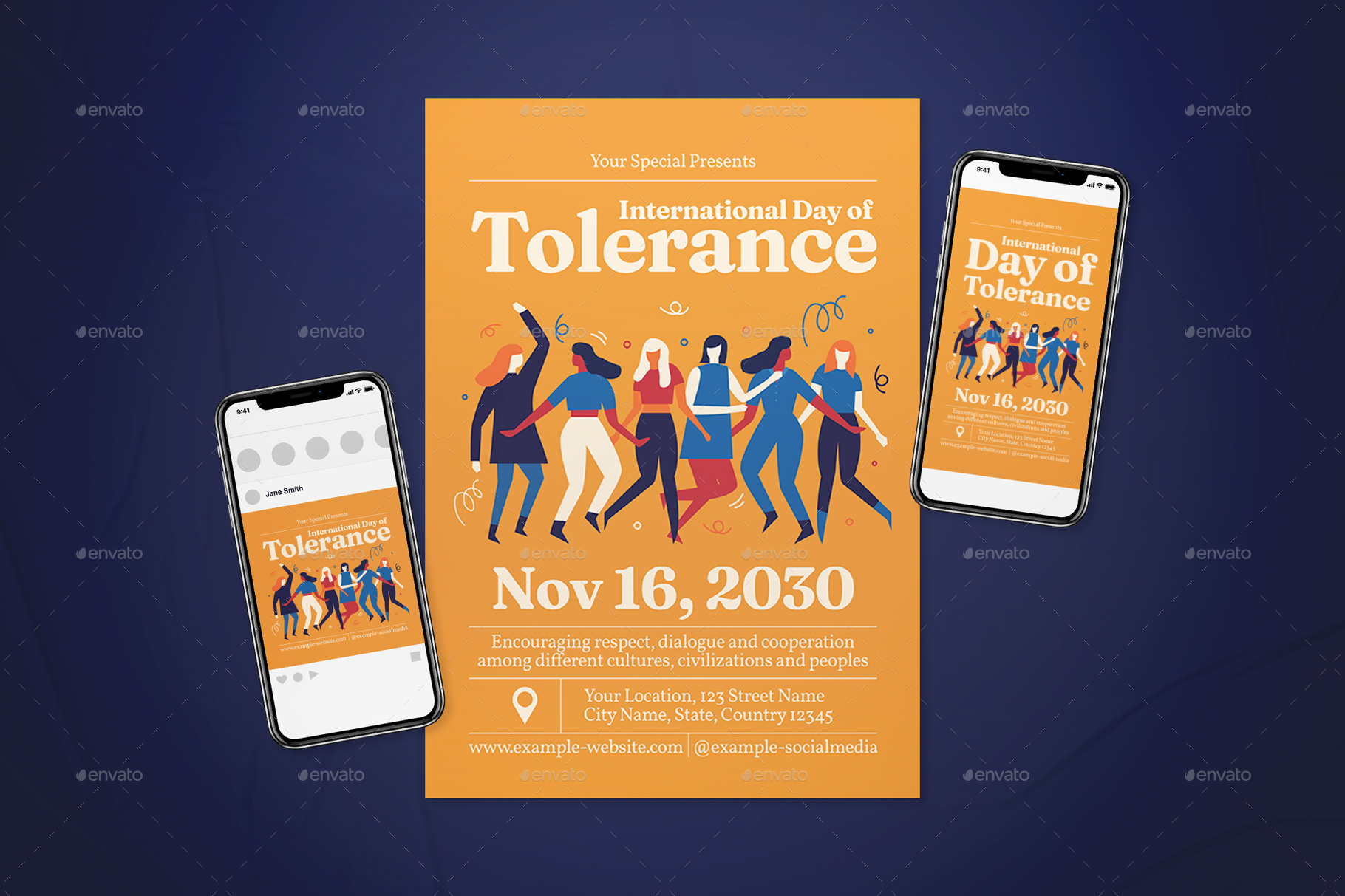 International Day of Tolerance Flyer Set, Print Templates | GraphicRiver