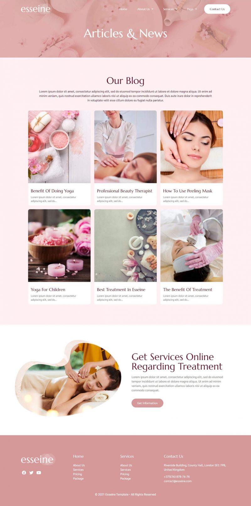 Essein - Beauty Spa Elementor Template Kit by Kitpro | ThemeForest