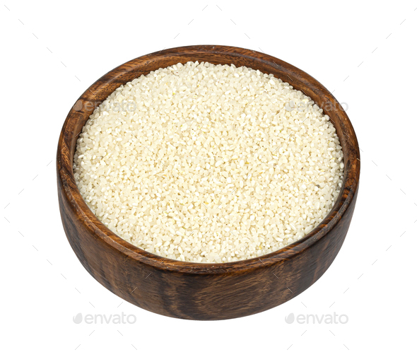 Small crushed rice isolated on white background Stock Photo by xamtiw