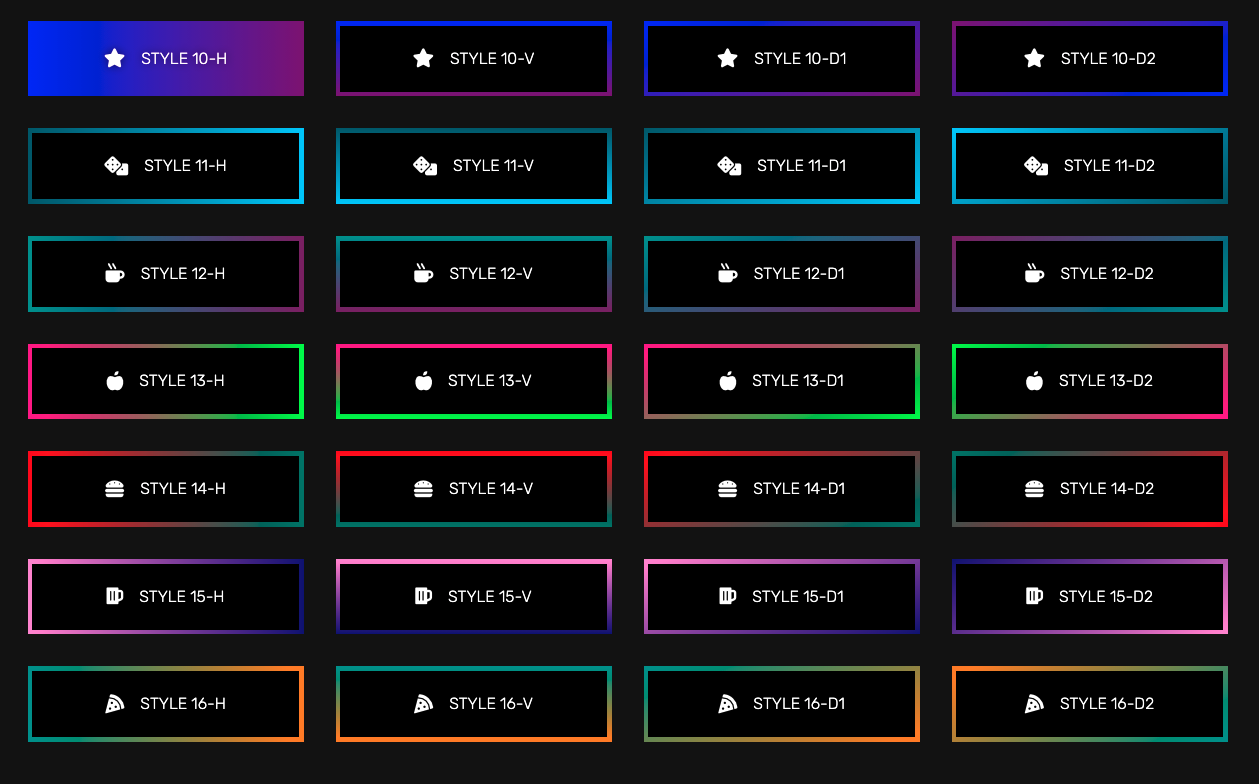 Gradient Buttons Collection by js-ocean | CodeCanyon