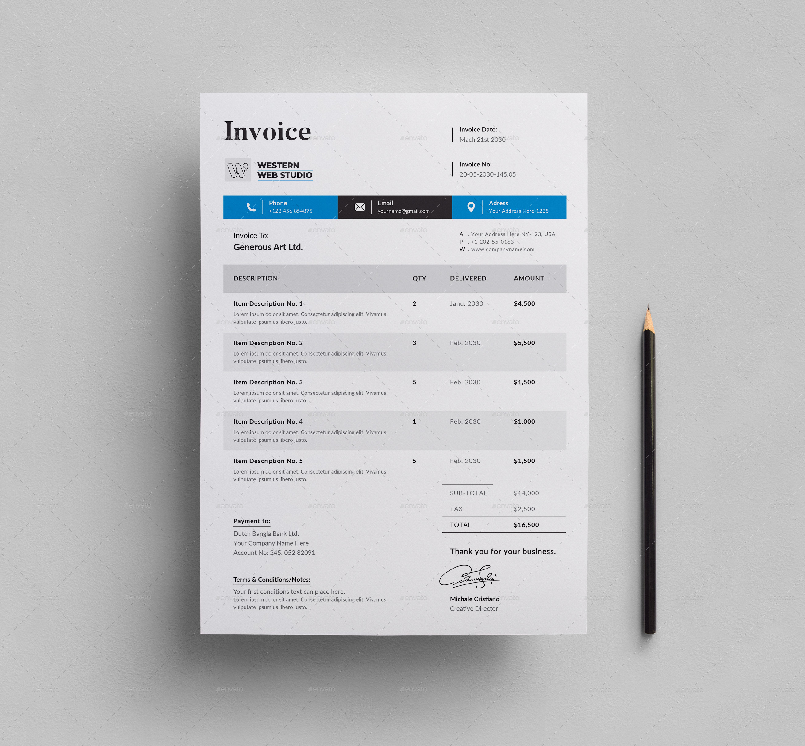 Invoice, Print Templates | GraphicRiver
