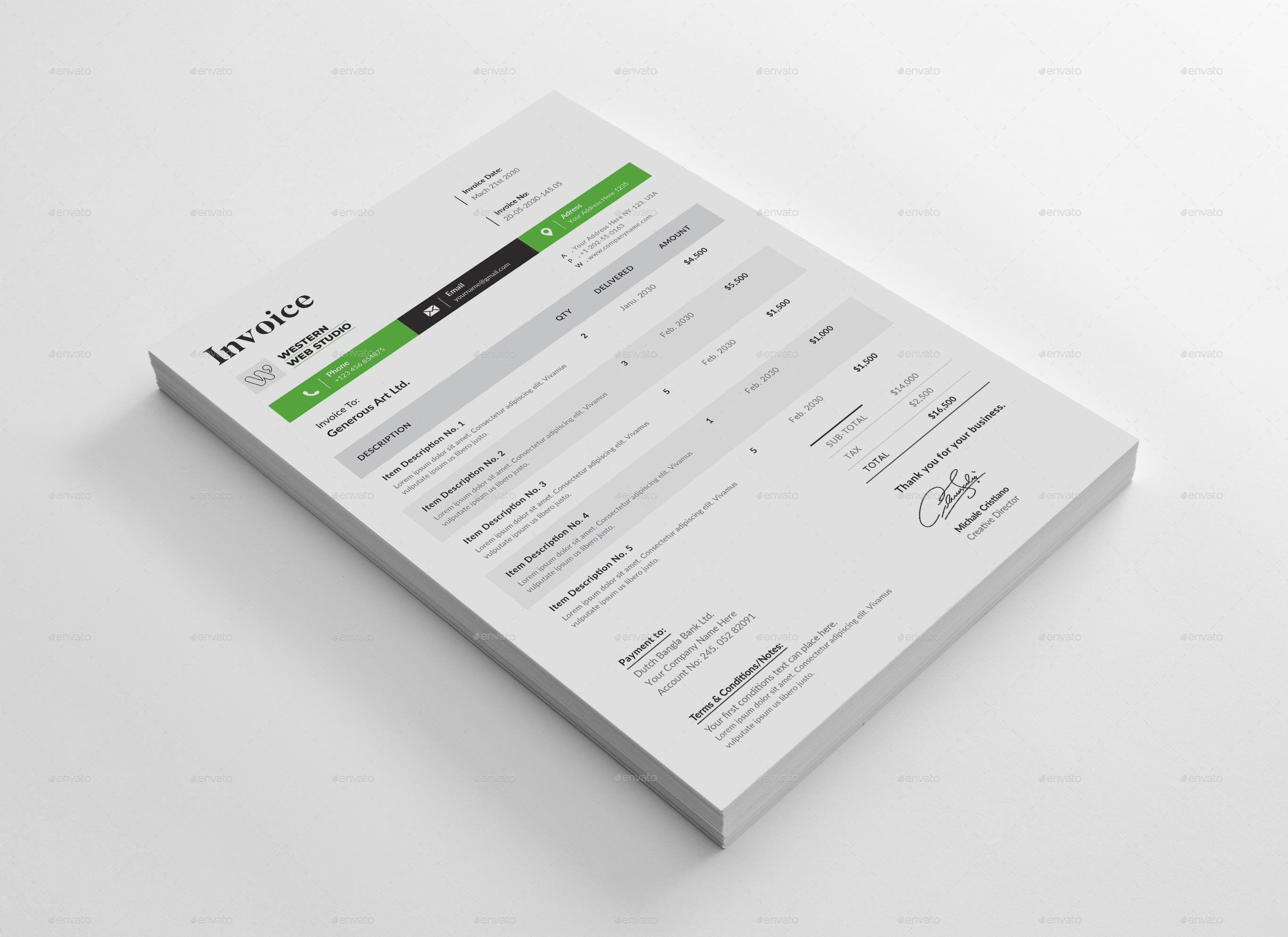 Invoice, Print Templates | GraphicRiver