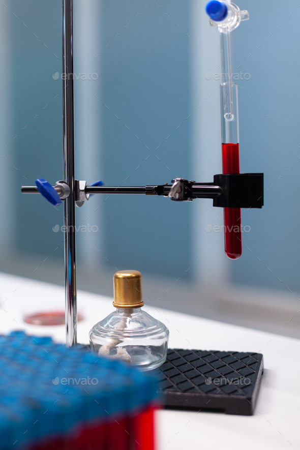Chemical dripping pipe with test tube in science laboratory Stock Photo ...
