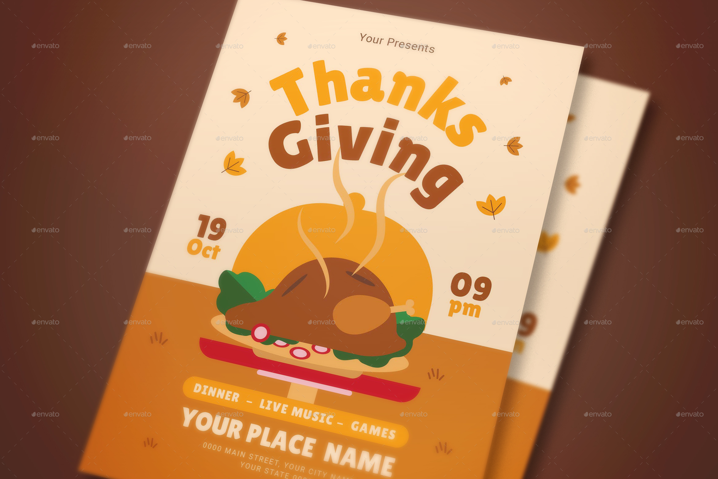 Thanksgiving Flyer Set, Print Templates | GraphicRiver