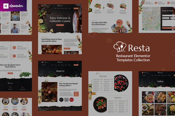 Resta – Restaurant Elementor Template Kit by bosathemes | ThemeForest