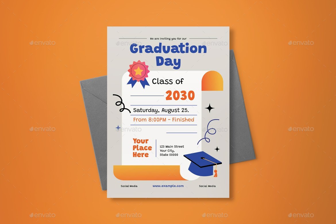 Graduation Day Invitation, Print Templates | GraphicRiver