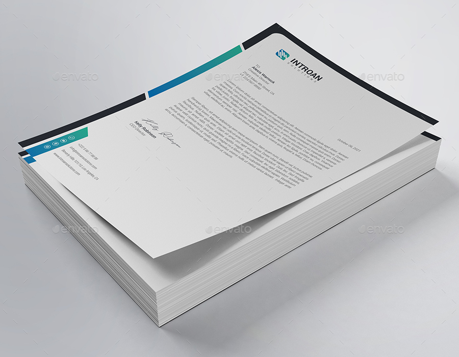 Clean Letterhead, Print Templates | GraphicRiver