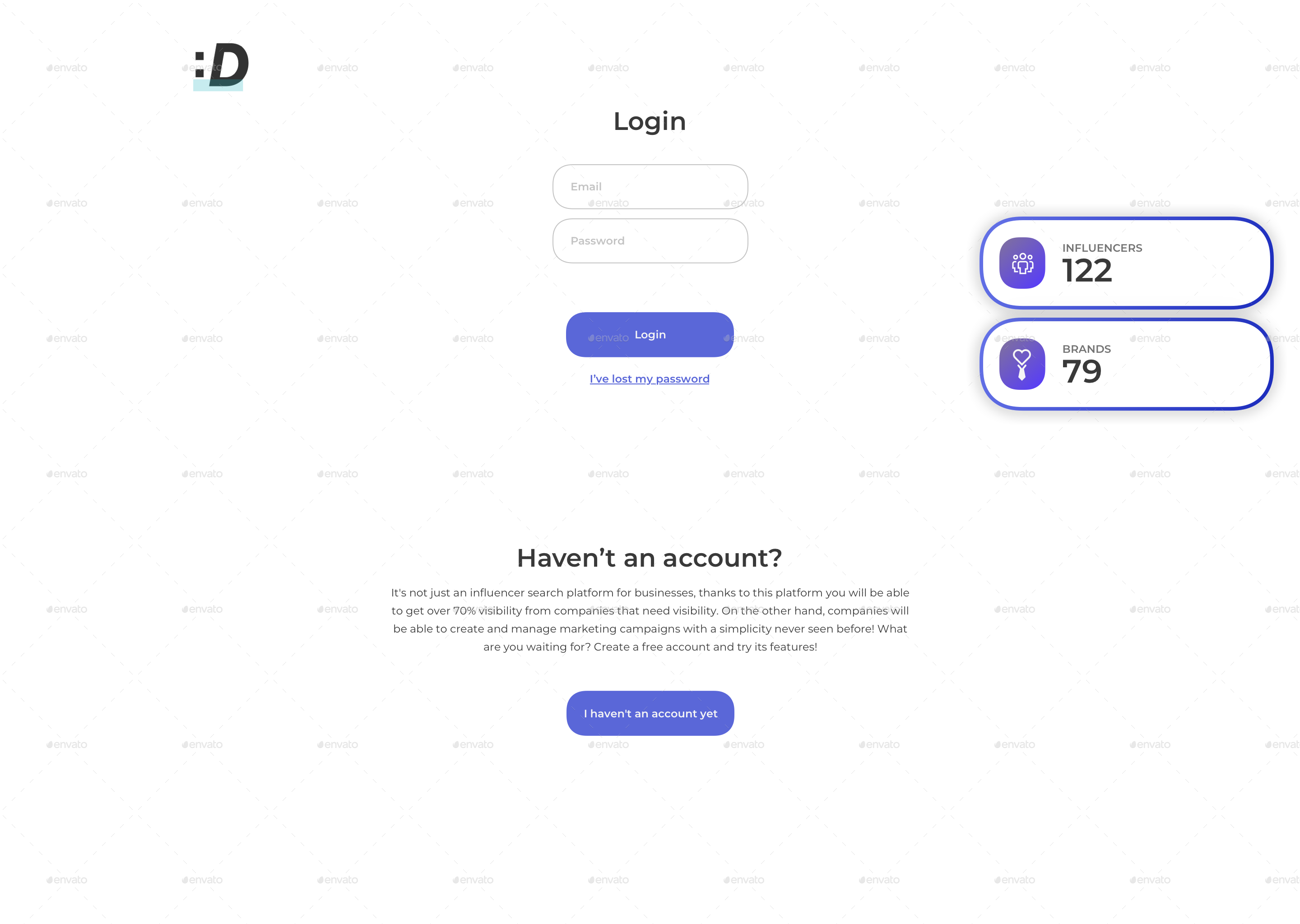 Influencer Platform, Web Elements | GraphicRiver