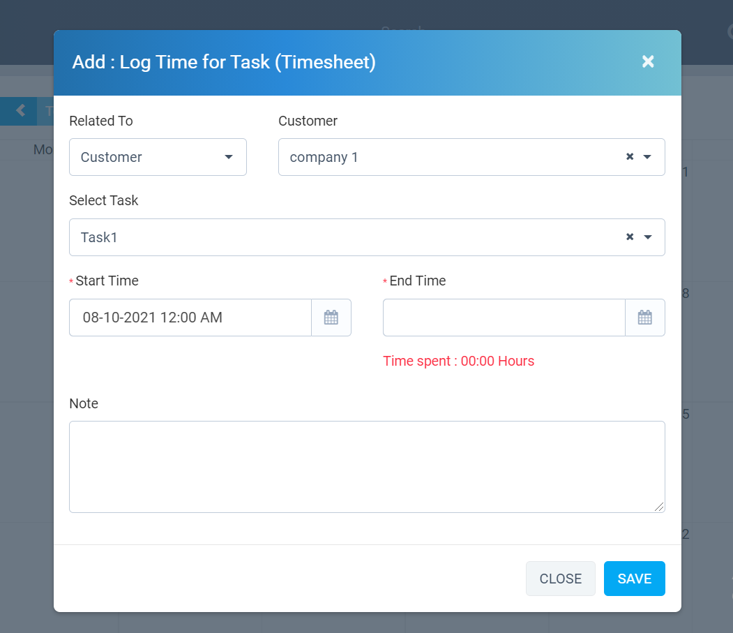 Advanced Task Timesheet Manager Module for Perfex CRM by sejalinfotech