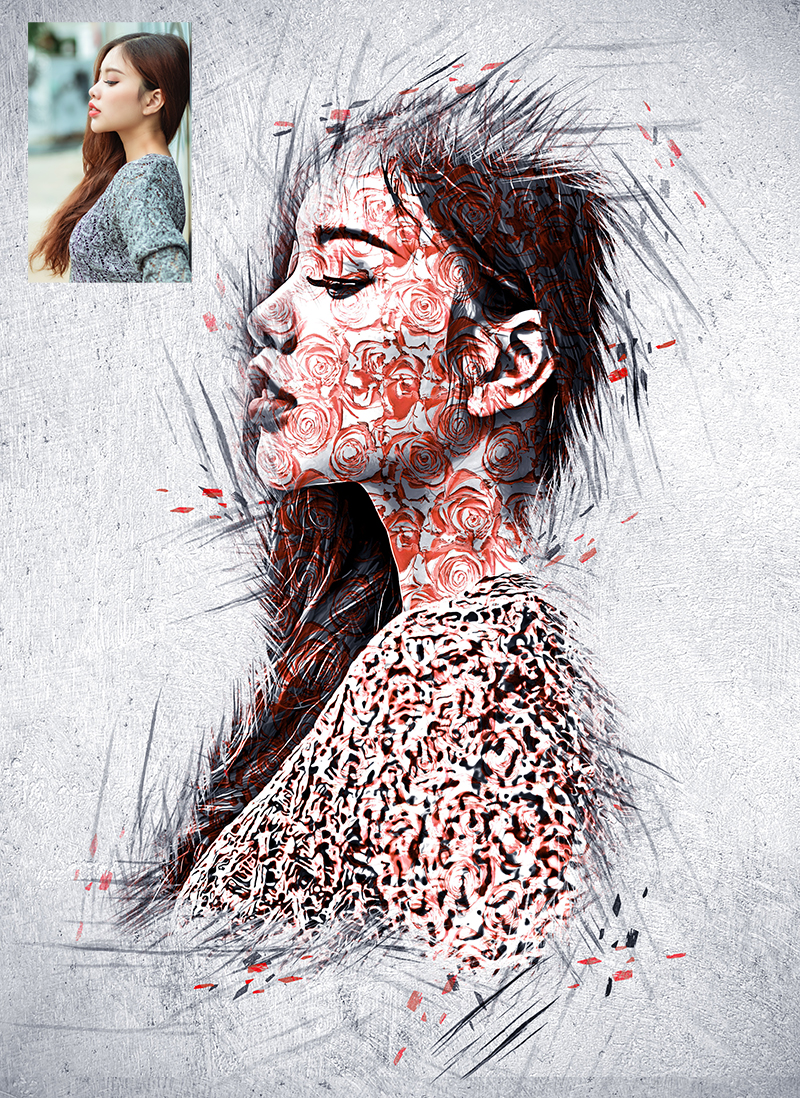 Sketch Abstract Photoshop Action, Add-ons | GraphicRiver