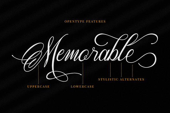 Memorable - Romantic Calligraphy Font, Fonts | GraphicRiver