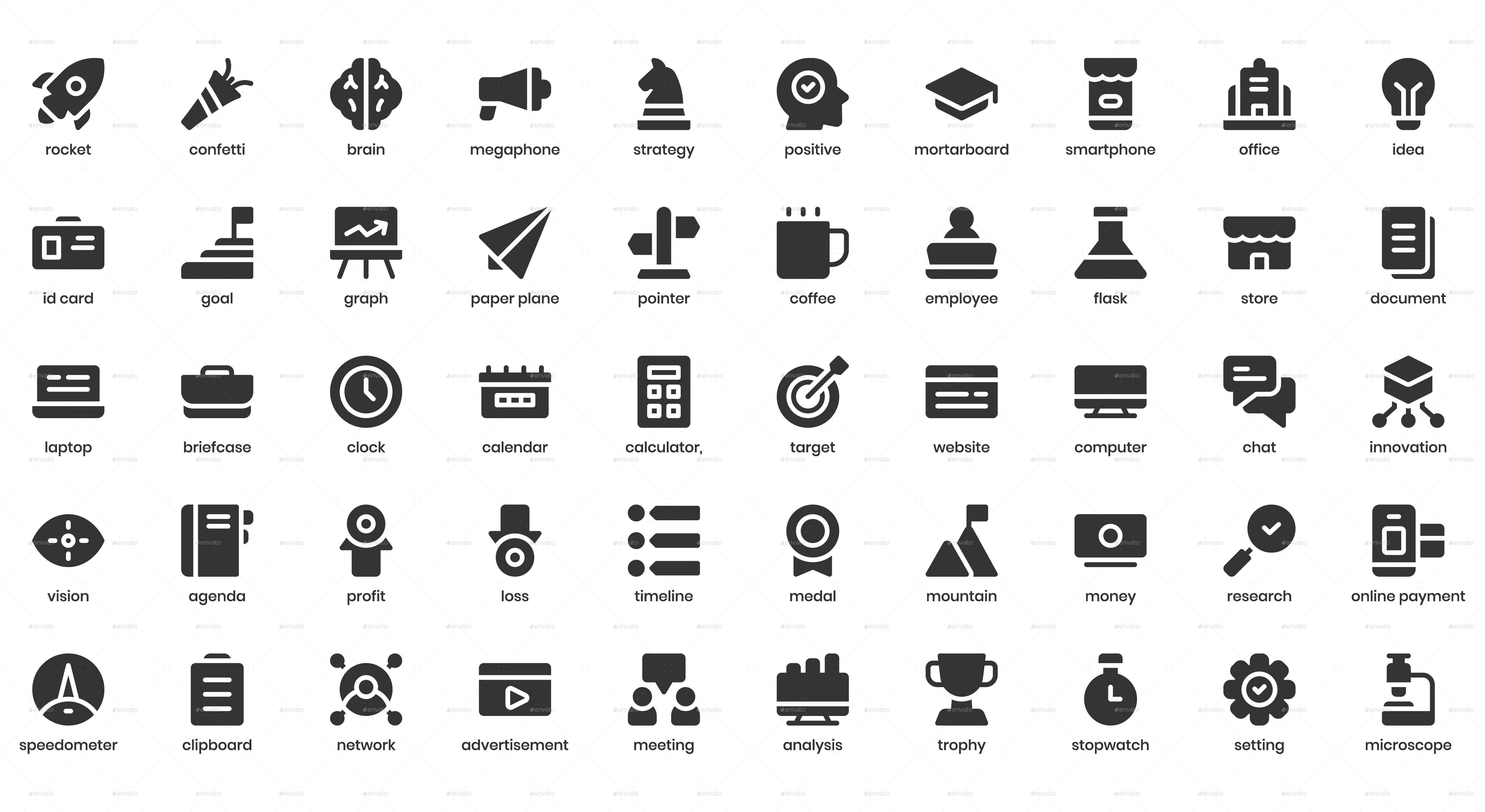 Start Up icon Set, Icons | GraphicRiver