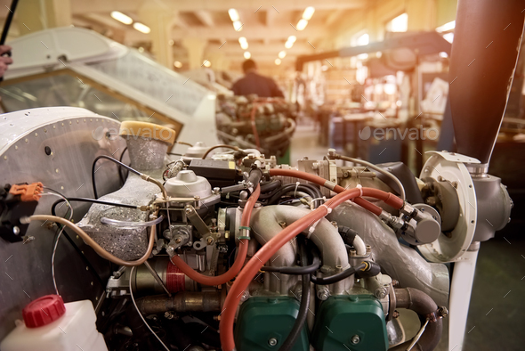 Light aircraft engine. Stock Photo by stockfilmstudio | PhotoDune