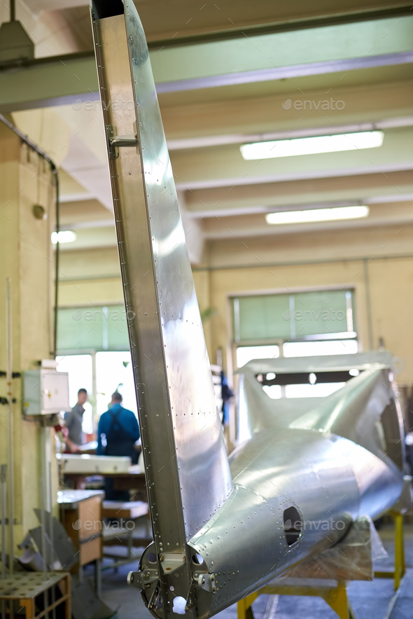 Airplane fin, workshop. Stock Photo by stockfilmstudio | PhotoDune