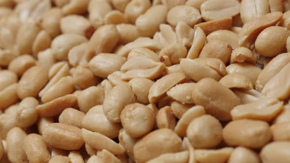 Salted groundnut close-up snack and food slow tilting background 4K ...