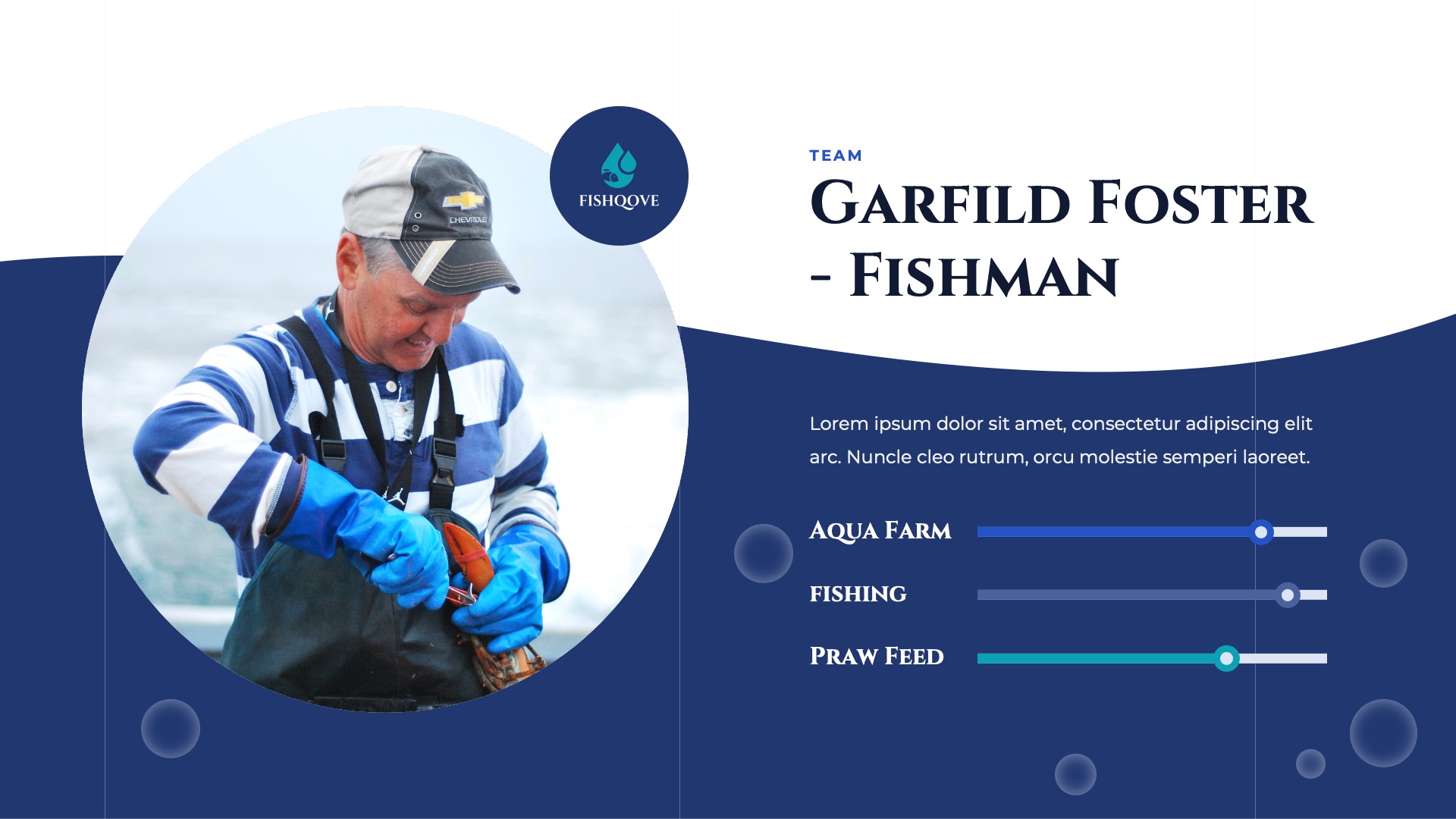 Fishqove - Aqua Farm & Fishery Powerpoint Template, Presentation Templates