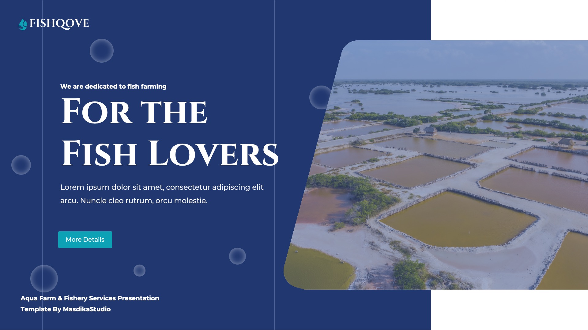 Fishqove - Aqua Farm & Fishery Powerpoint Template, Presentation Templates