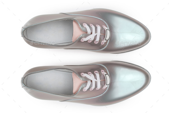 Boots isolated on white background. Top view Stock Photo by FabrikaPhoto