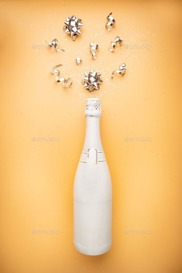 Champagne bottle, top view Stock Photo by ipolly80 | PhotoDune