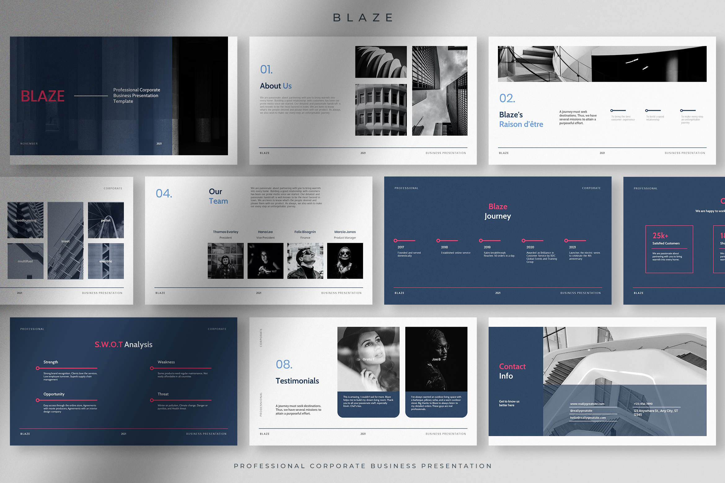 Blaze - Professional Corporate Business Presentation, Presentation ...