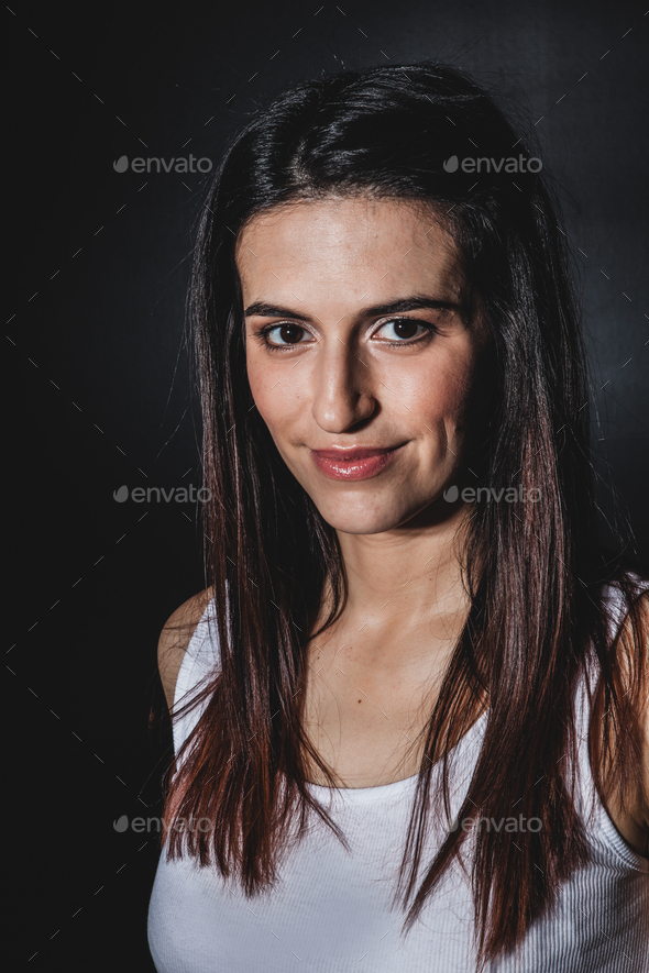 Beautiful lady posing in studio Stock Photo by ADDICTIVE_STOCK | PhotoDune