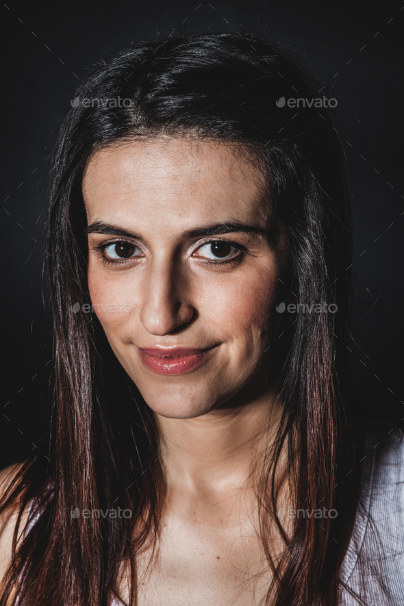 Beautiful lady posing in studio Stock Photo by ADDICTIVE_STOCK | PhotoDune