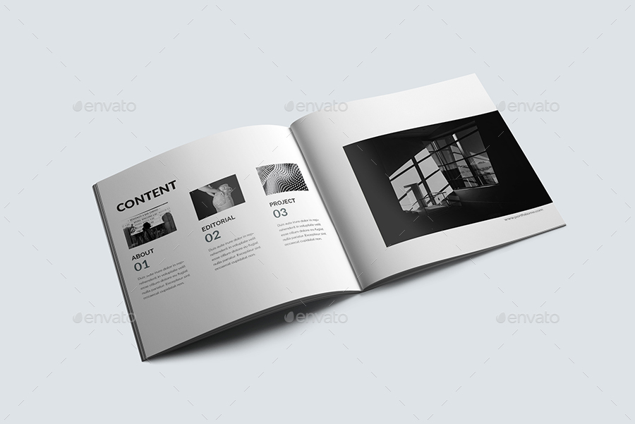 Square Minimalis Portfolio, Print Templates | GraphicRiver