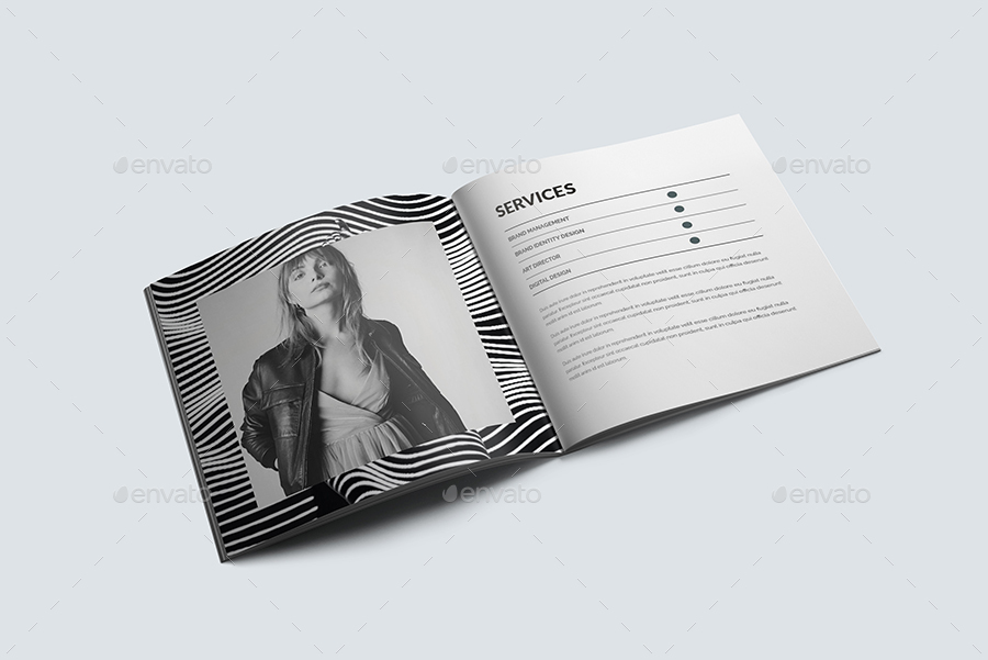 Square Minimalis Portfolio, Print Templates | GraphicRiver