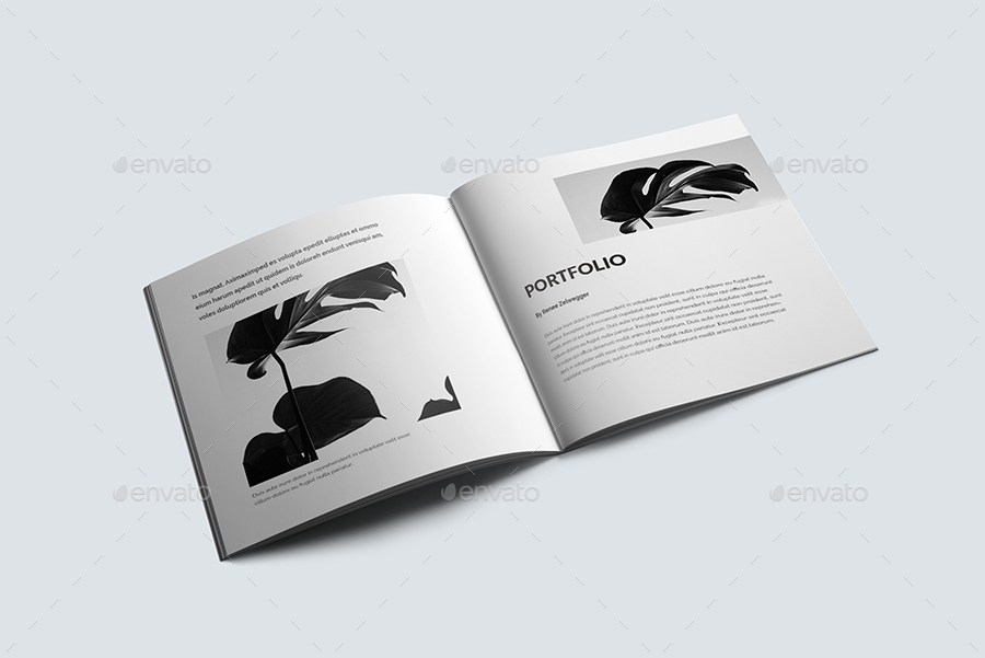 Square Minimalis Portfolio, Print Templates | GraphicRiver