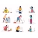 Daily Housework, Vectors | GraphicRiver