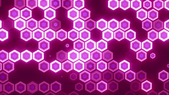 Hexagon background, Hexagons Red Hexagonal Background, Glowing Red ...