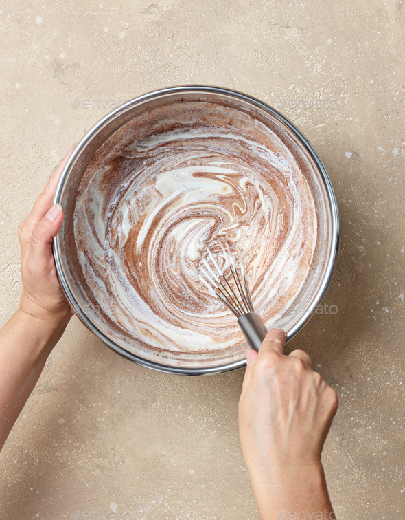 chocolate cake dough making process Stock Photo by magone | PhotoDune