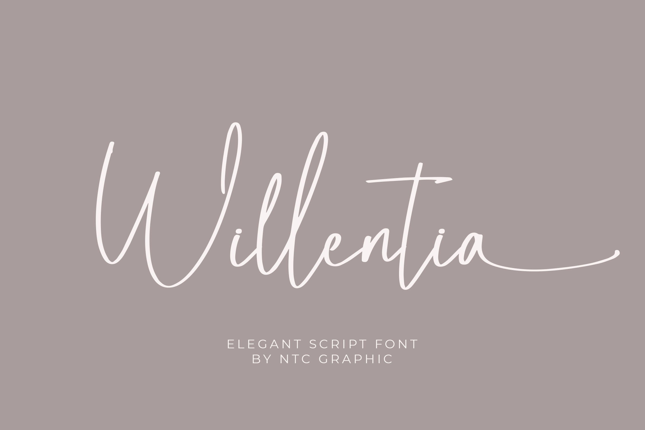 Willentia - Elegant Script Font, Fonts | GraphicRiver