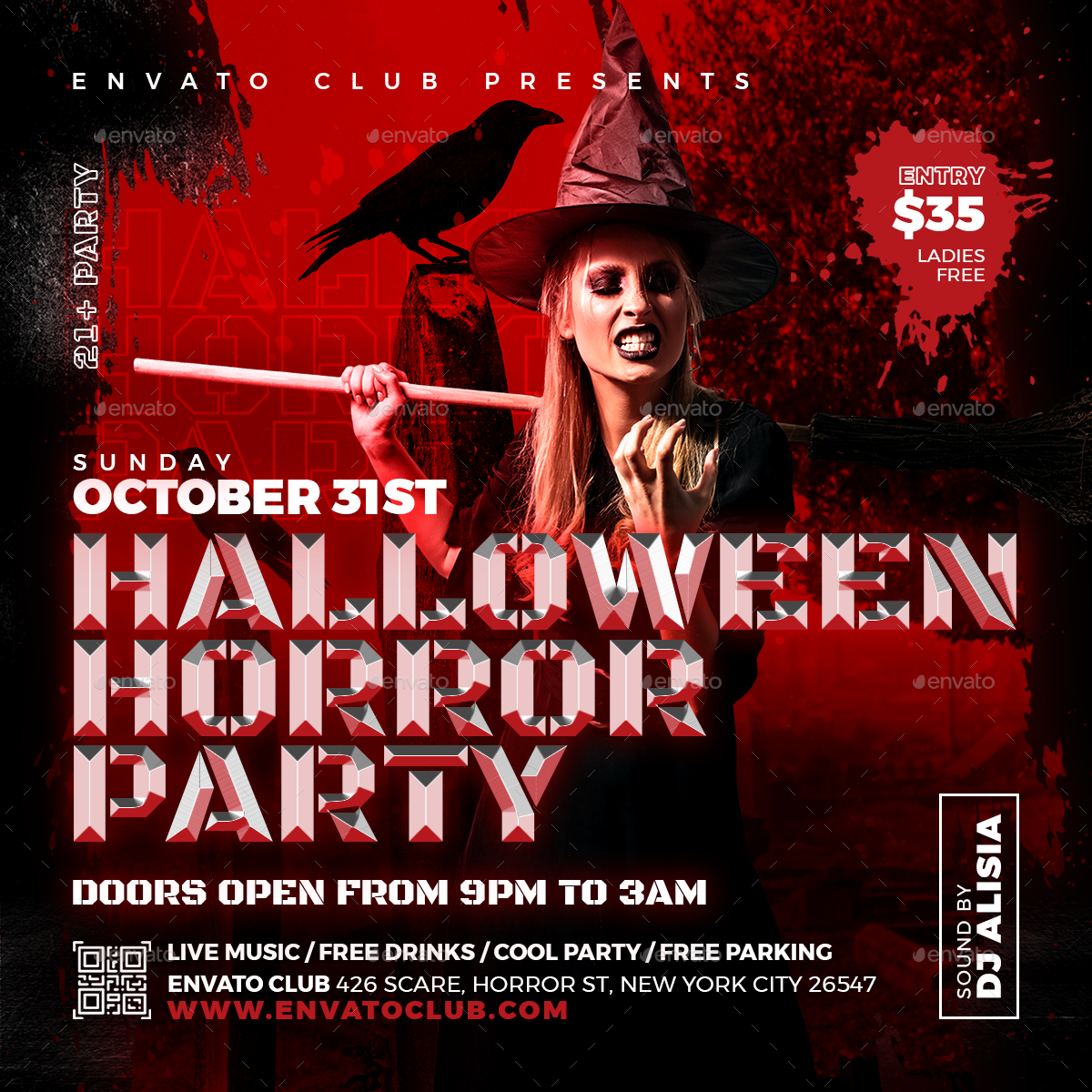 Halloween Flyer | Horror Party, Print Templates | GraphicRiver