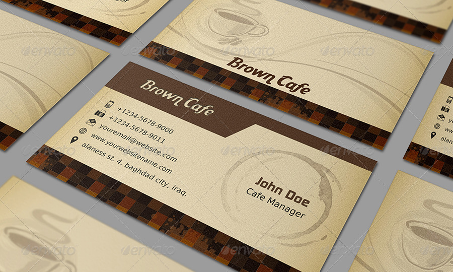 Coffee Shop Business Card Template, Print Templates | GraphicRiver