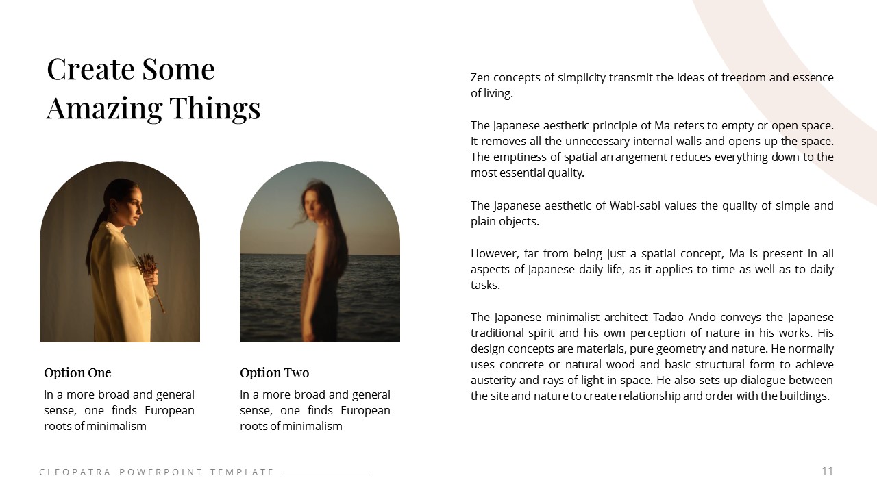 Cleopatra Minimalist Boho Google Slides Template, Presentation Templates