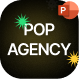 Pop Agency Creative Business PowerPoint Template, Presentation Templates